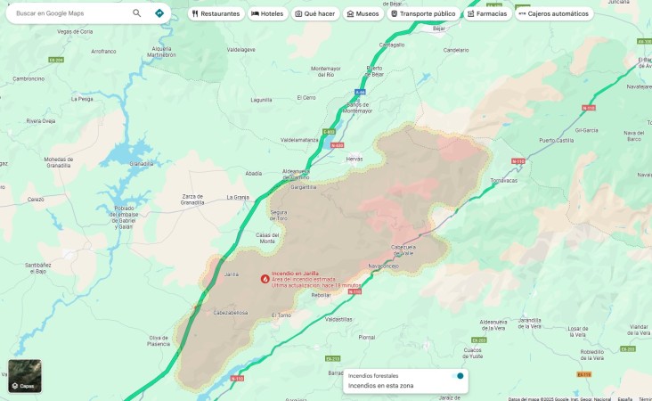 El incendio de Jarilla cambia de planes: baja hacia Hervás tras ...